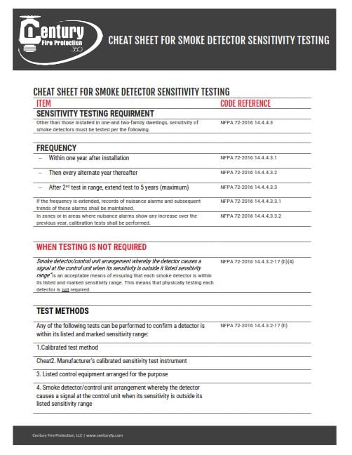 Cheat Sheet For Smoke Detector Sensitivity Testing cheat-sheet-for-smoke-detector-sensitivity-testing